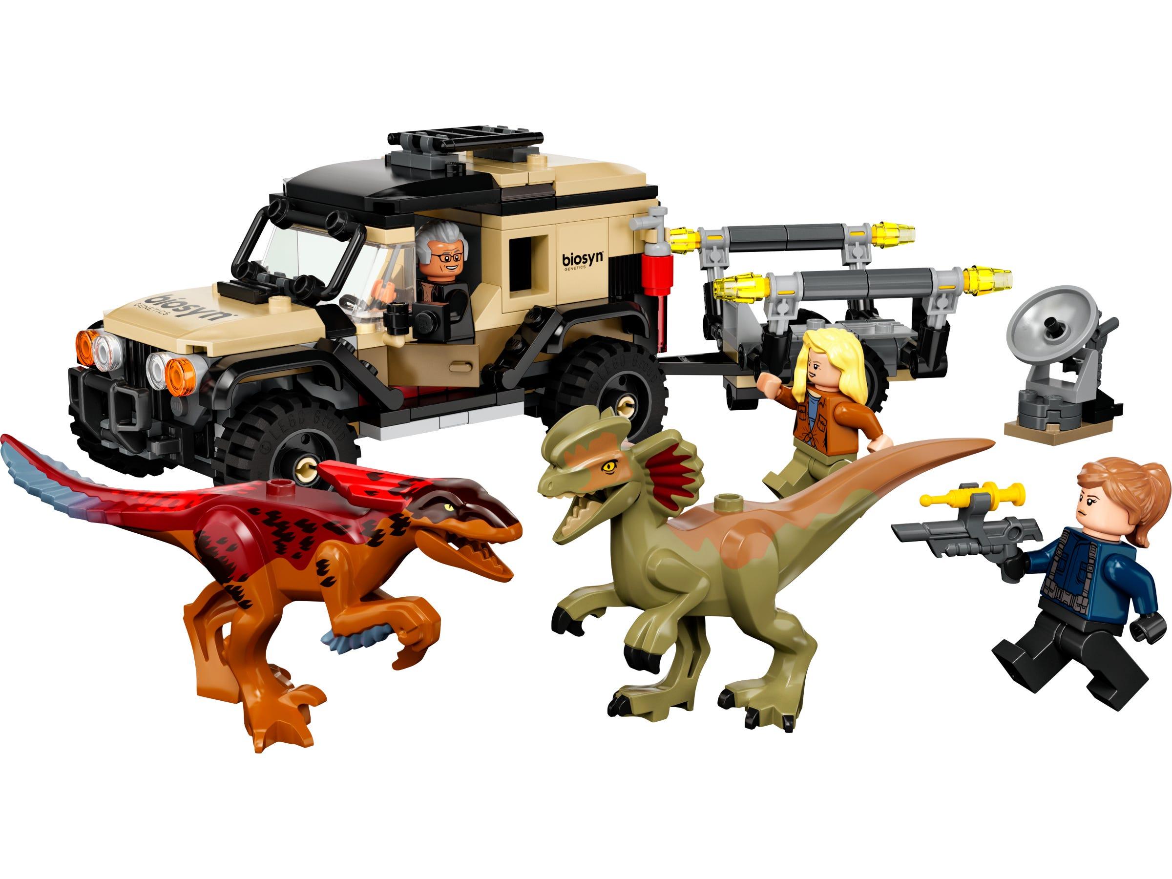 76951 Dominion Pyroraptor & Dilophosaurus Transport | KidultBrick
